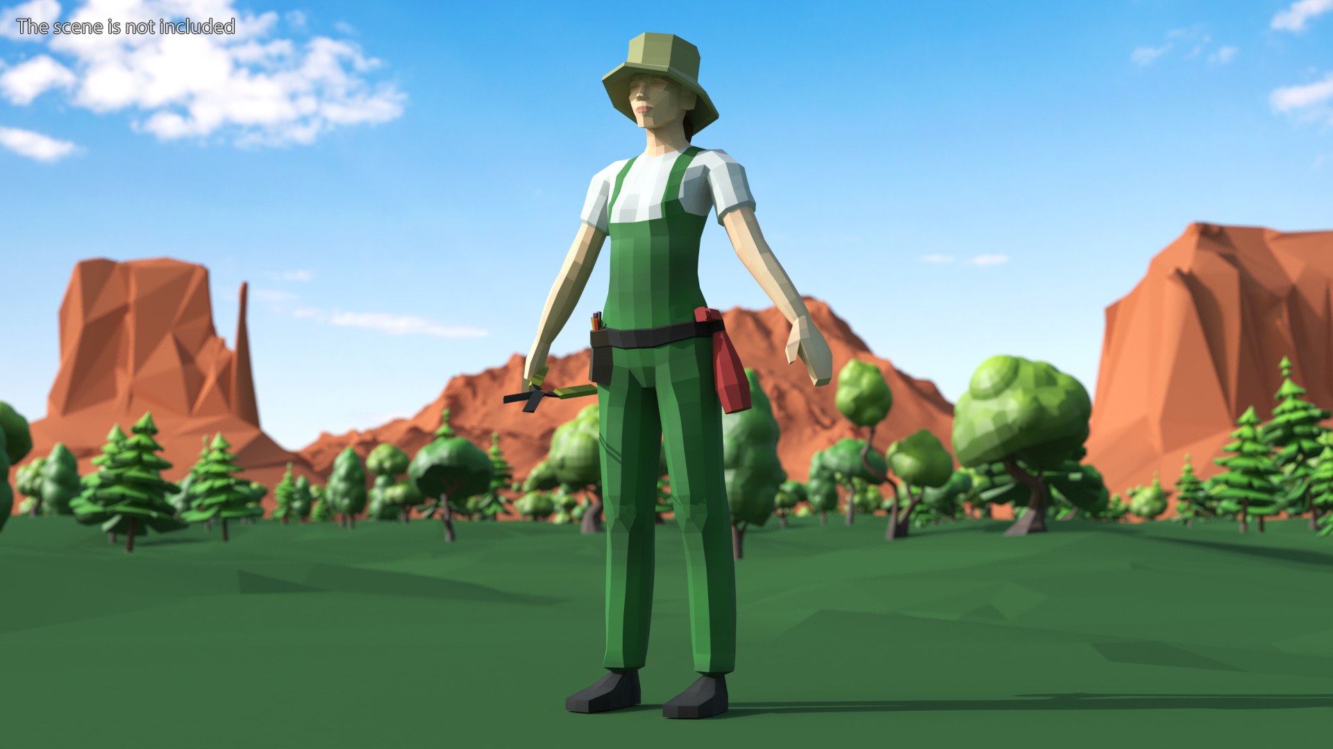 3D Gardener Low Poly Rigged For Cinema 4D Model - TurboSquid 2191802