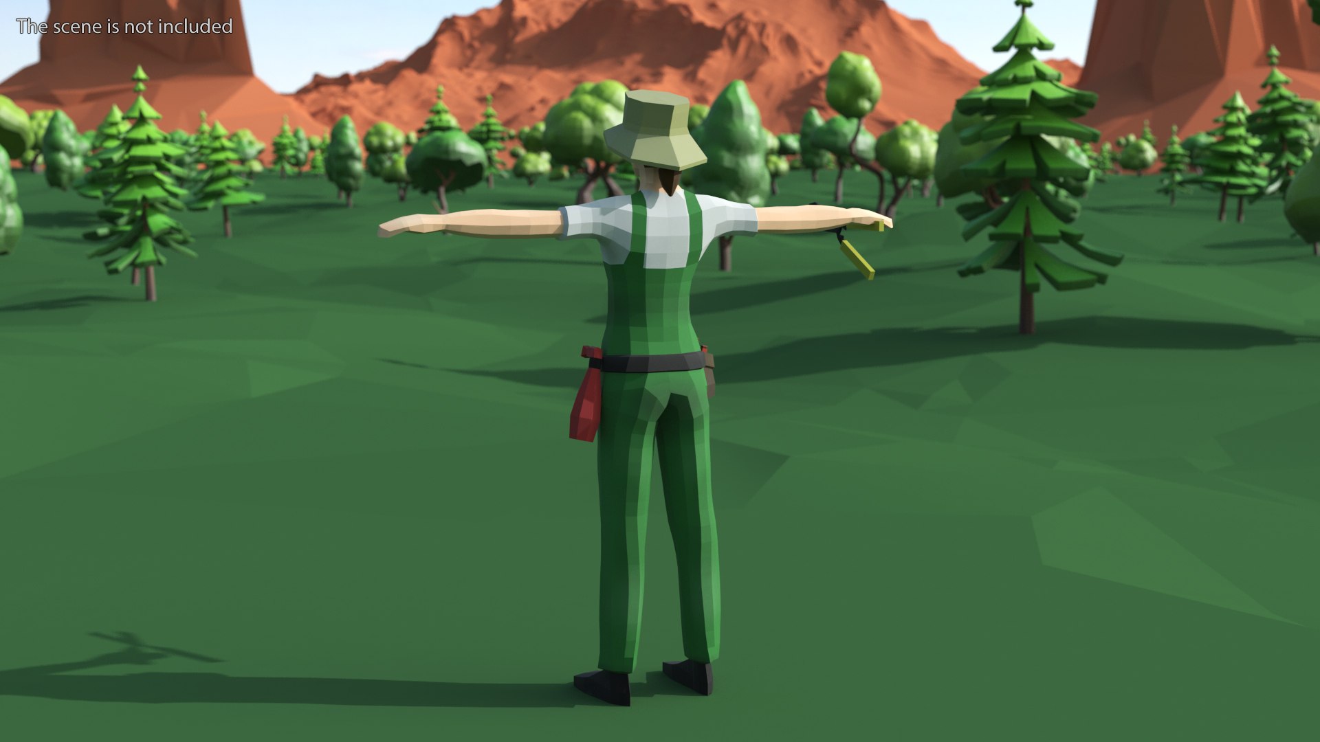 3D Gardener Low Poly Rigged For Cinema 4D Model - TurboSquid 2191802