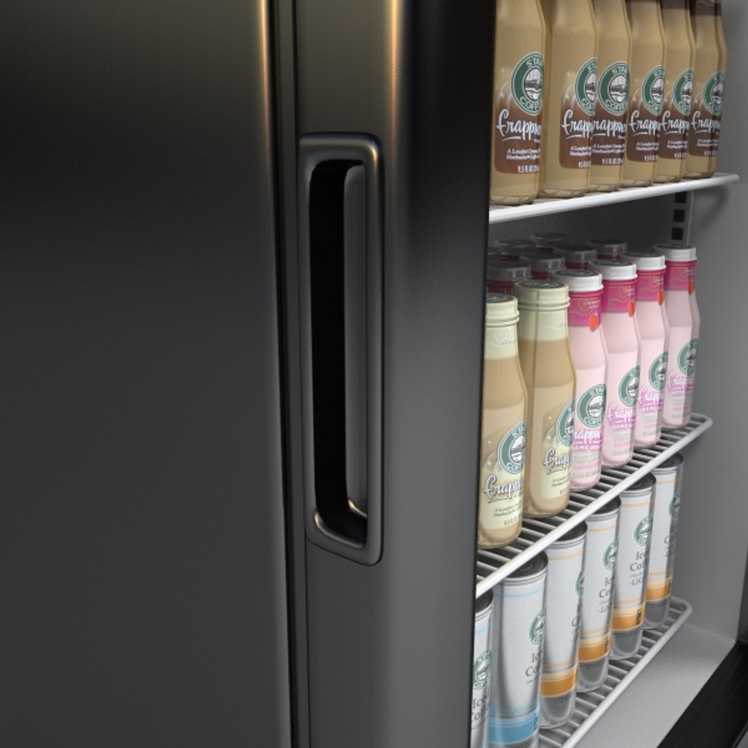3d Refrigerator Coffee Drinks Model