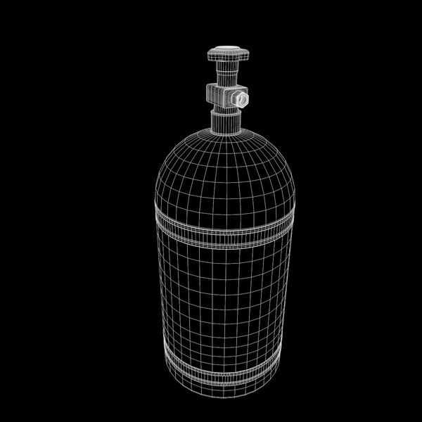 3d nitrous oxide gaz bottle