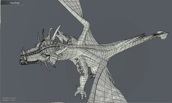 Dragon creature beast 3D model - TurboSquid 1392768