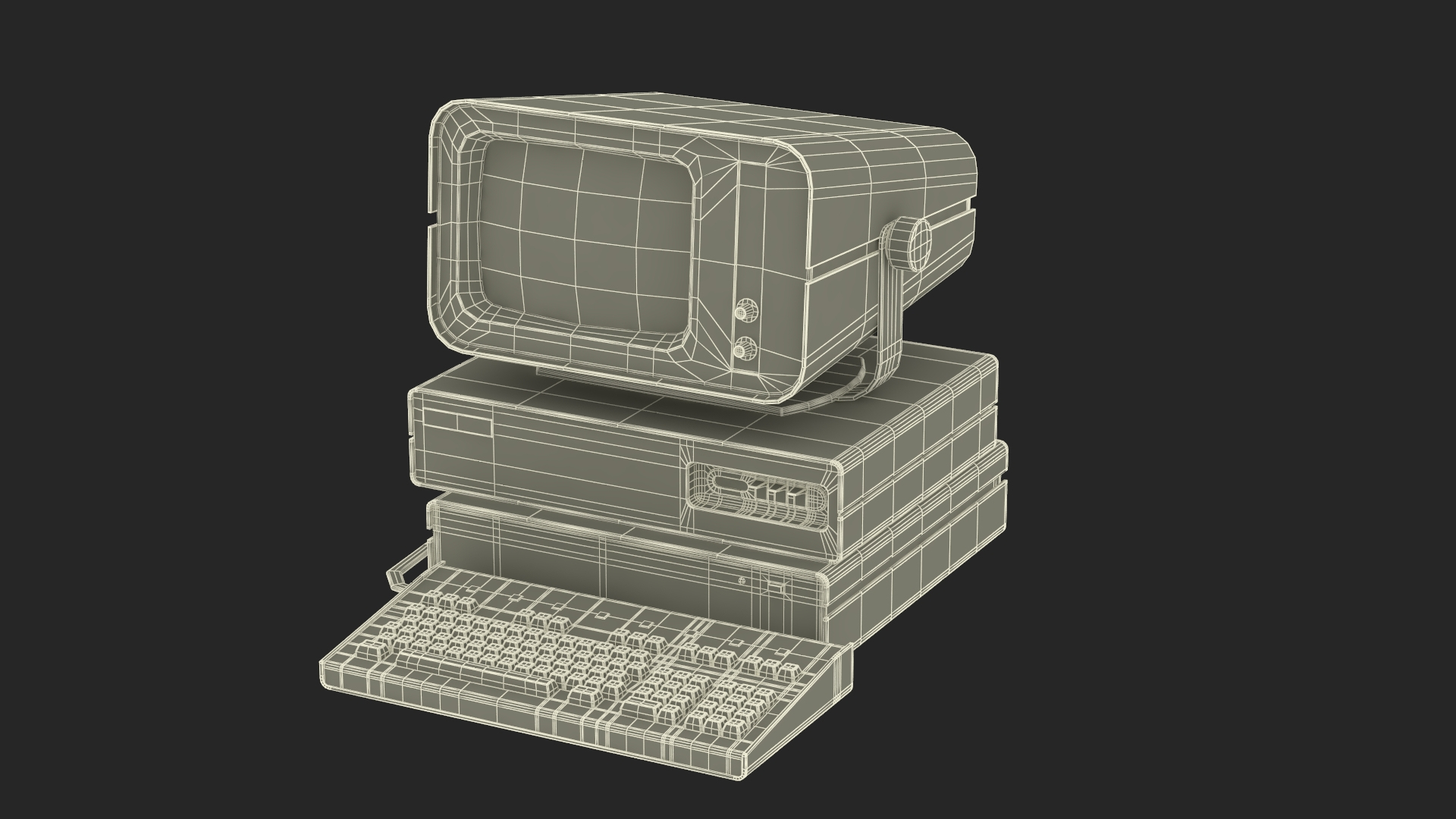Retro Personal Computer Turned Off 3D Model - TurboSquid 2247324