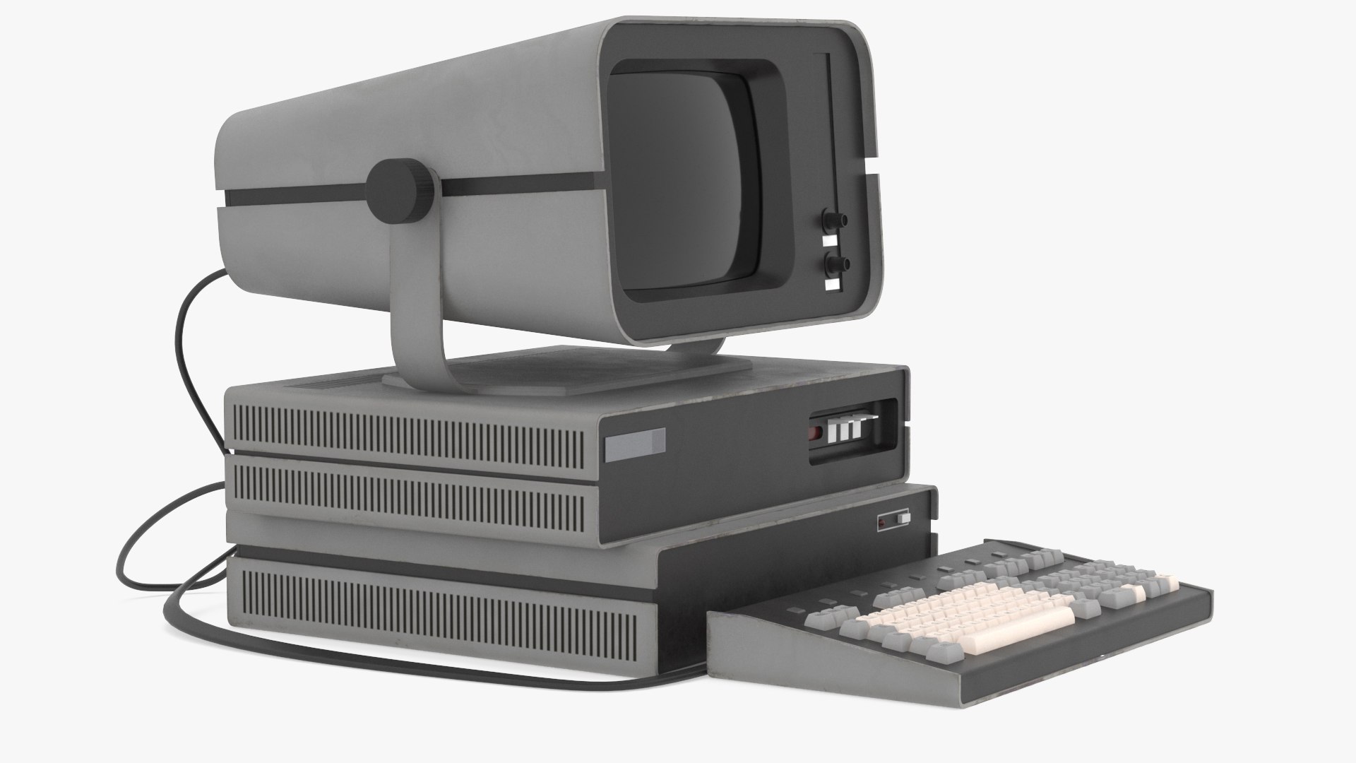 Retro Personal Computer Turned Off 3D Model - TurboSquid 2247324