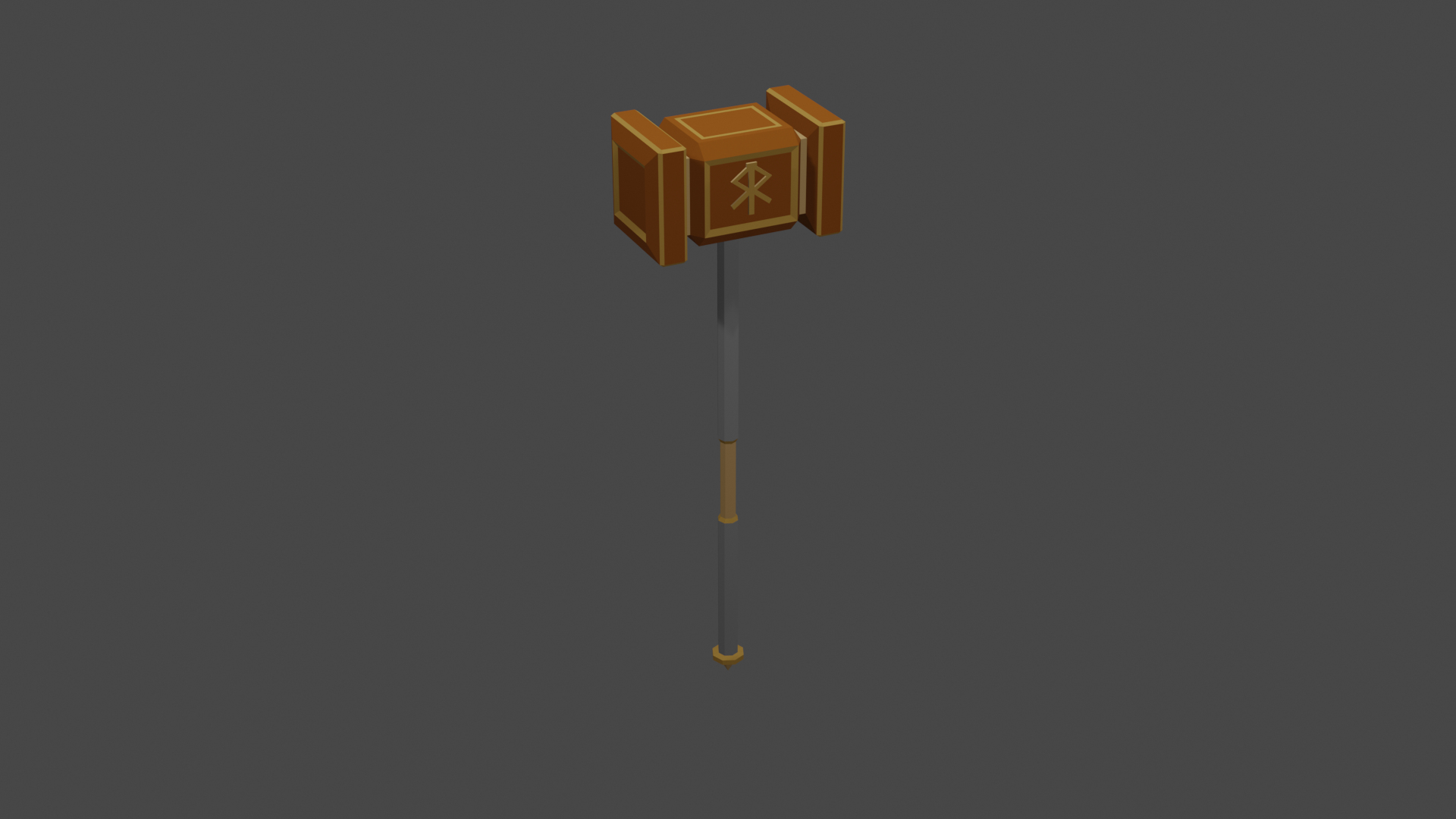 3D LOW POLY Dwarf Hammer Model - TurboSquid 2133396