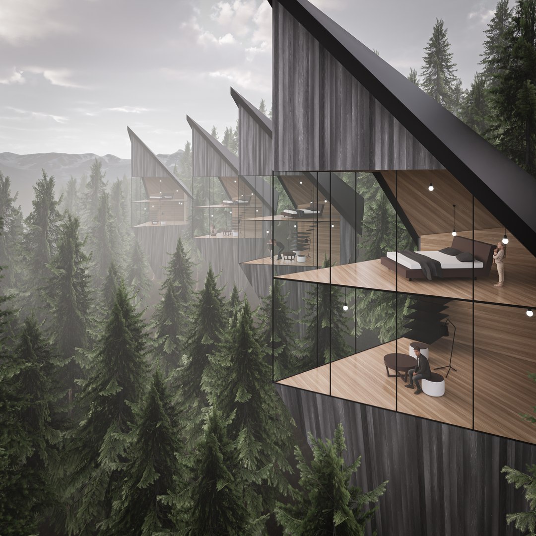 Modern Tree House 3D Model - TurboSquid 1436448