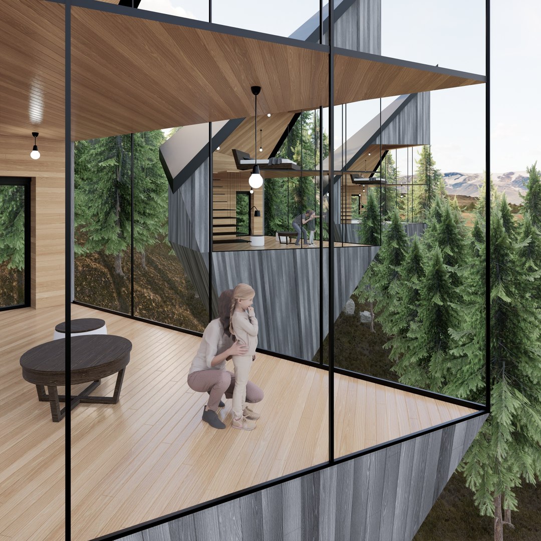 Modern Tree House 3D Model - TurboSquid 1436448