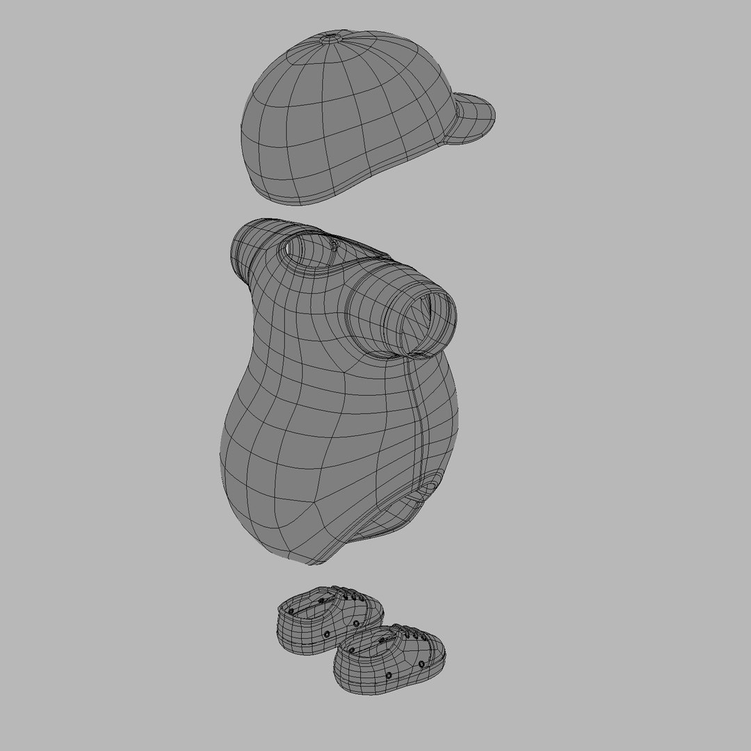 Modeled Baby Clothes Boy 3d Model