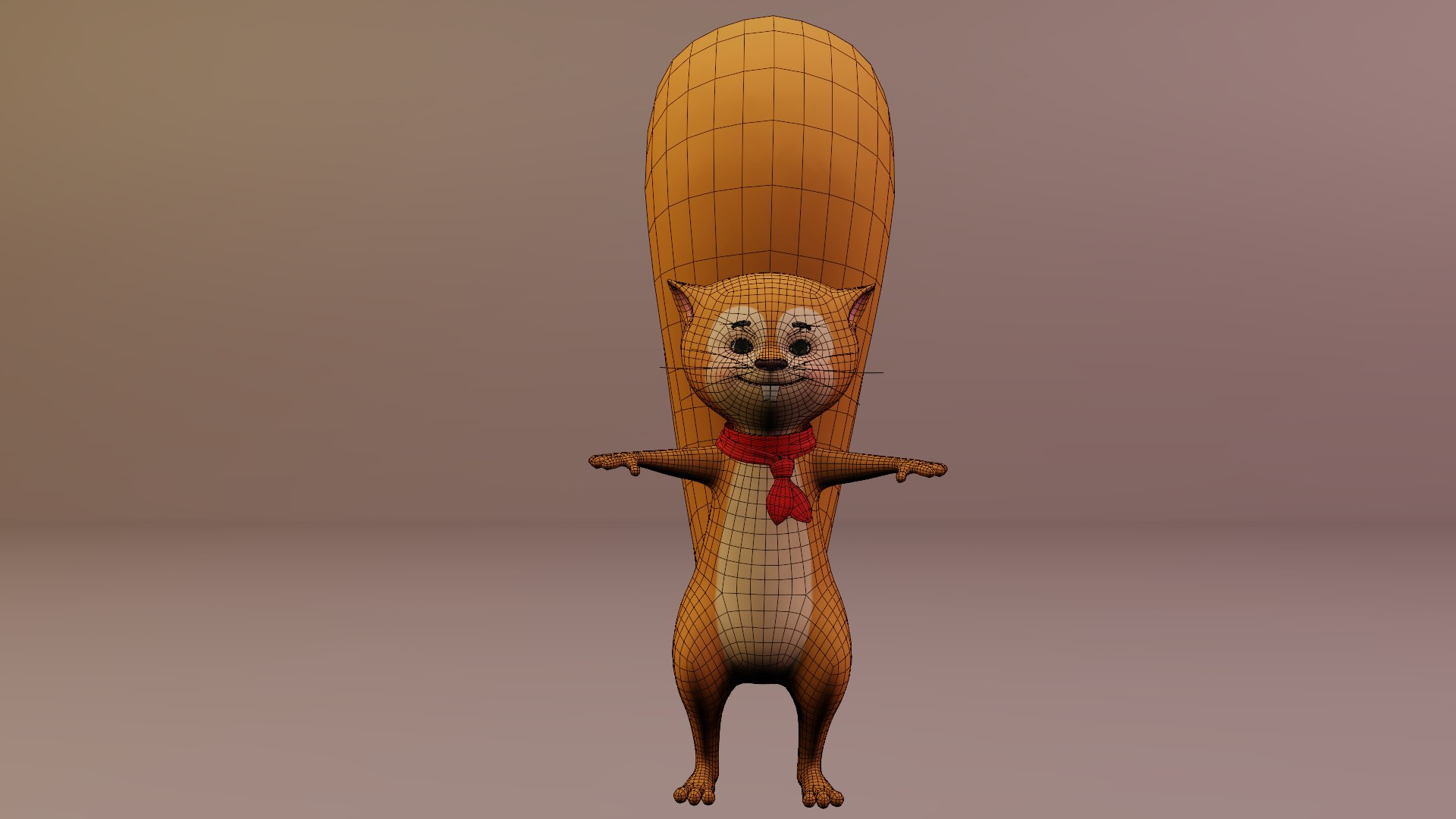 Squirrel Cartoon Rigged With Fur 3D - TurboSquid 2007381