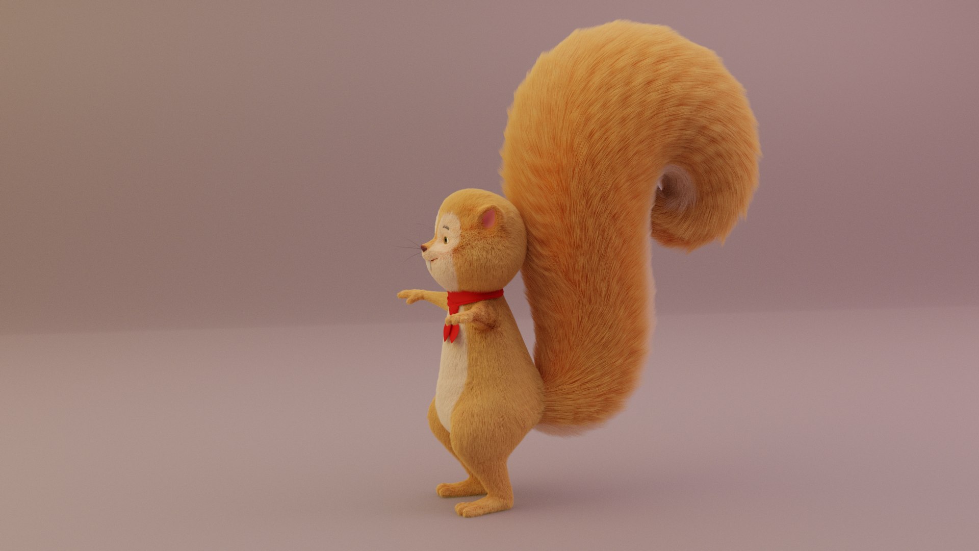 Squirrel Cartoon Rigged With Fur 3D - TurboSquid 2007381
