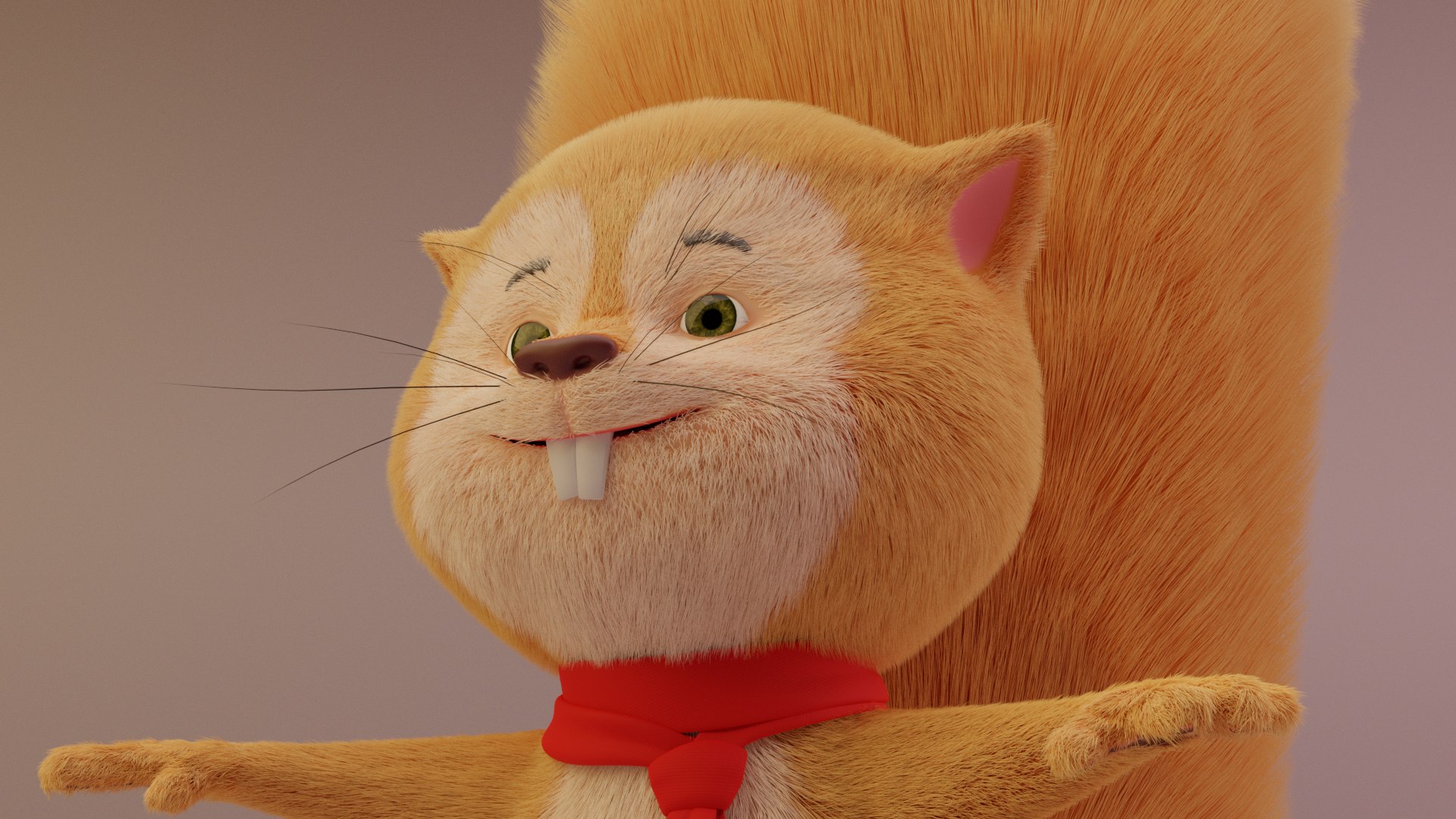 Squirrel Cartoon Rigged With Fur 3D - TurboSquid 2007381