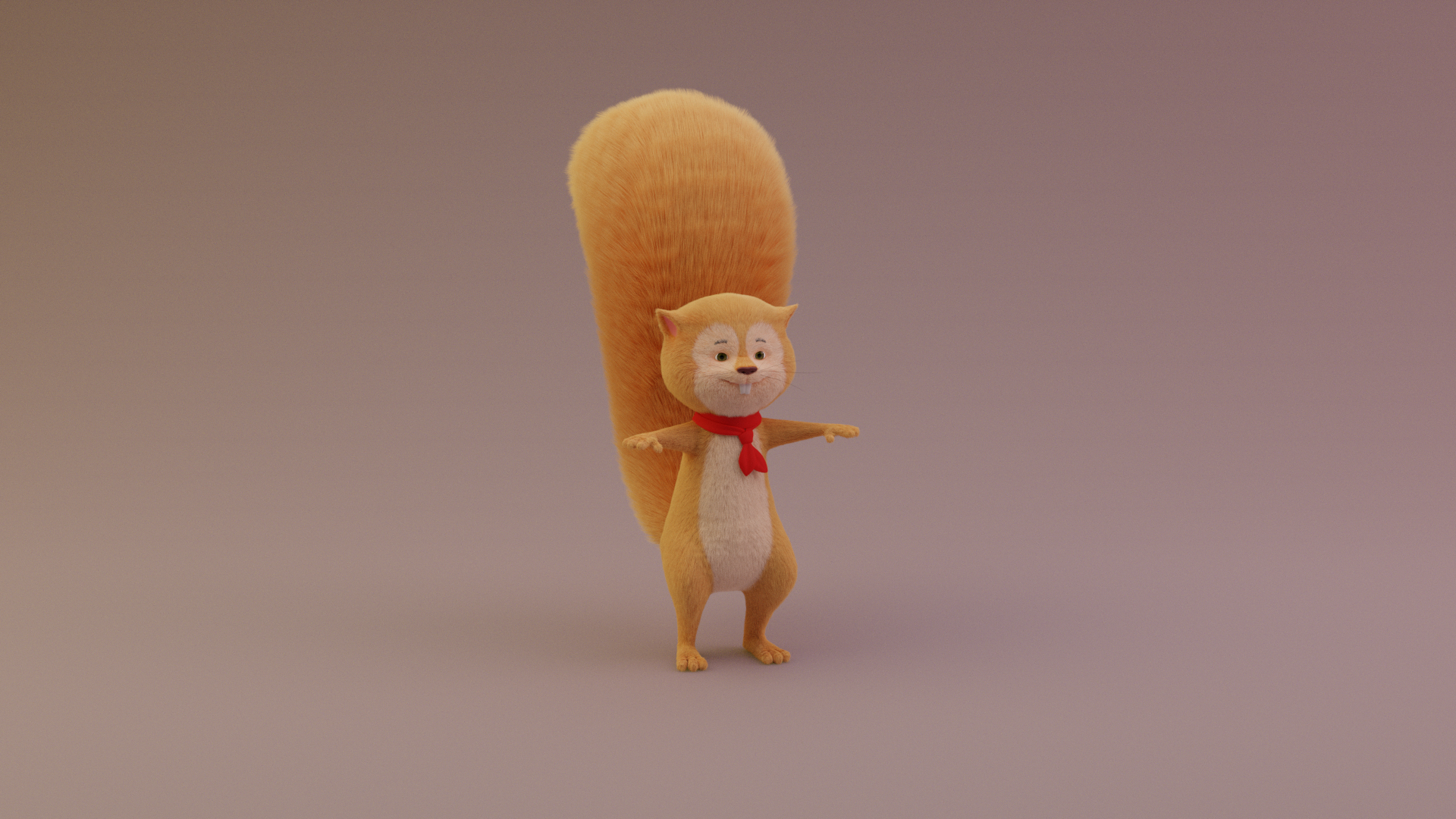 Squirrel Cartoon Rigged With Fur 3D - TurboSquid 2007381