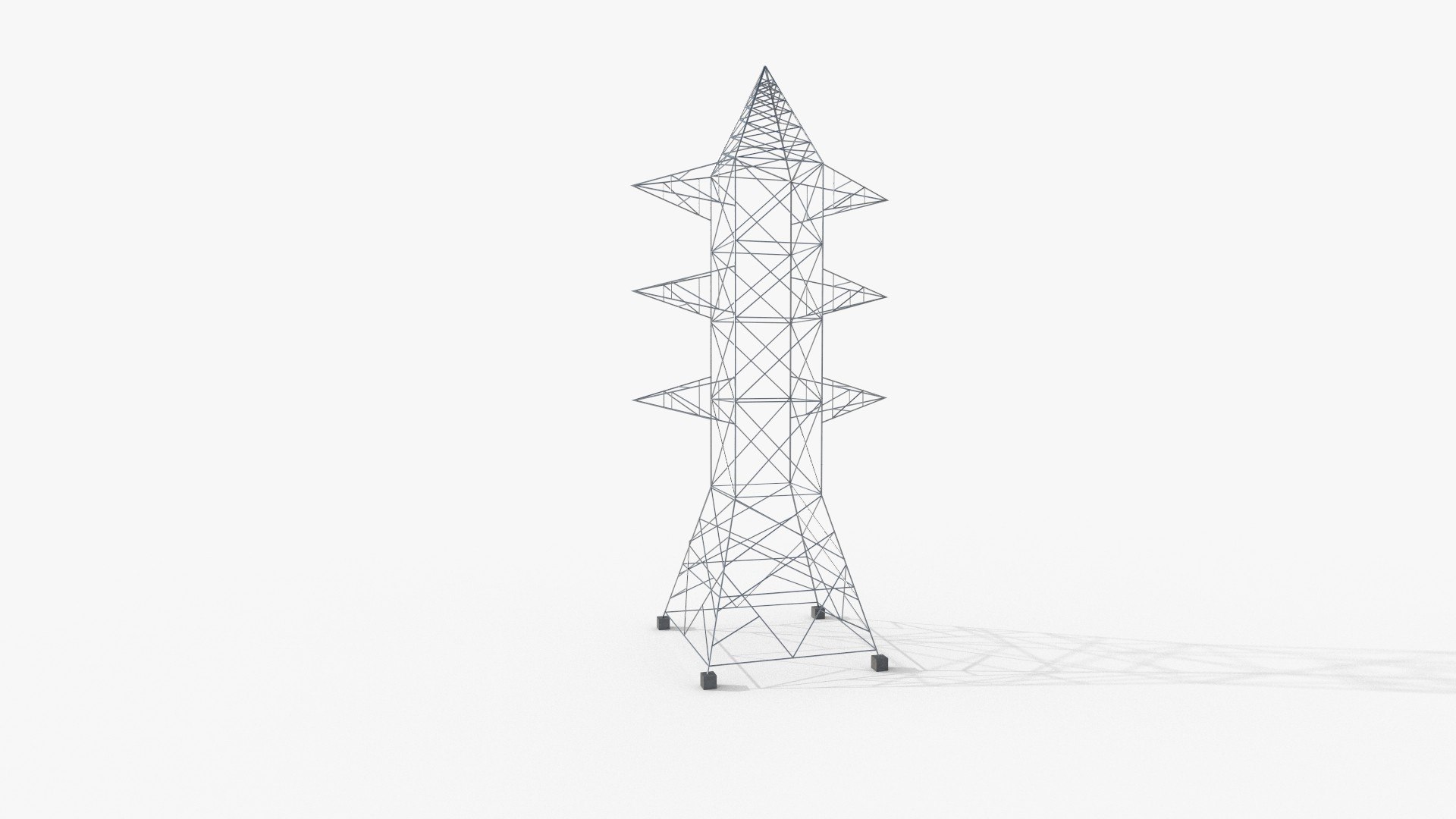 3D Powerline High Voltage Model - TurboSquid 1856471