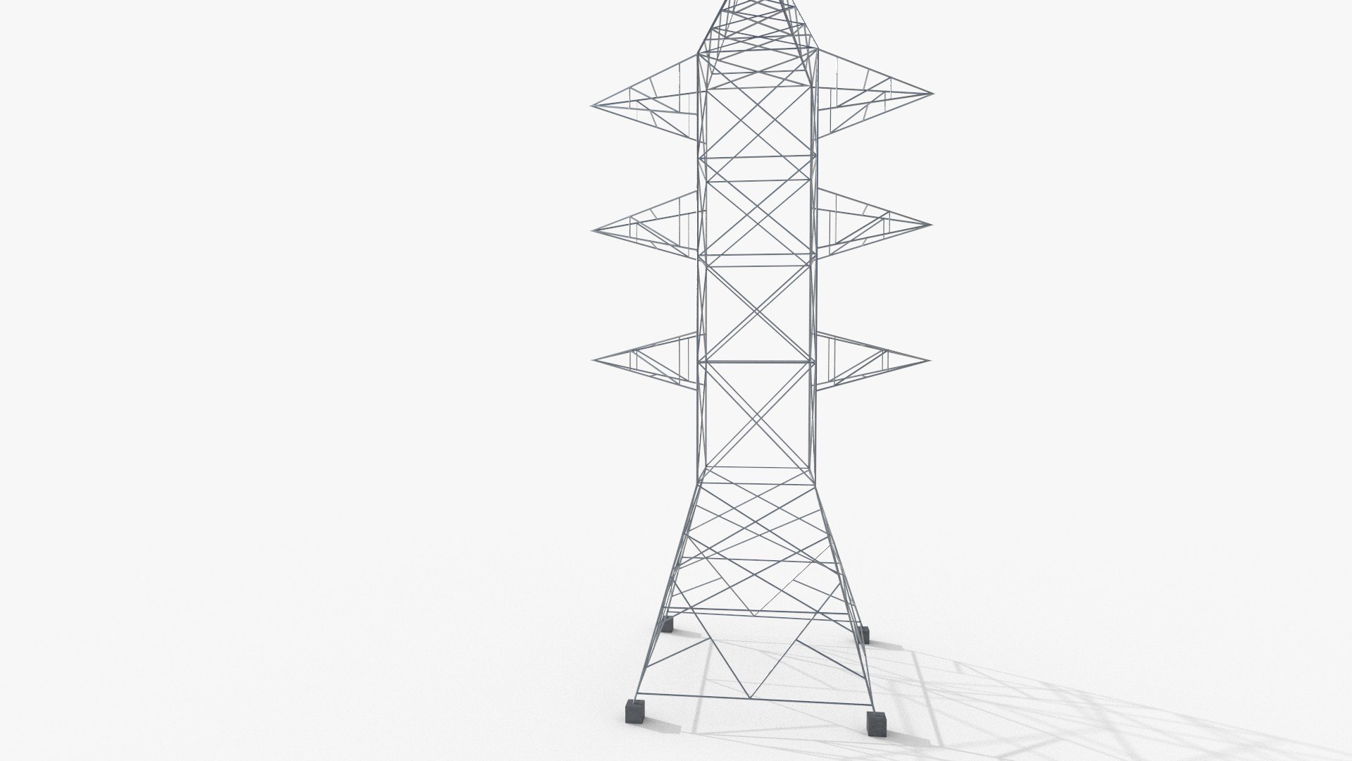 3D Powerline High Voltage Model - TurboSquid 1856471