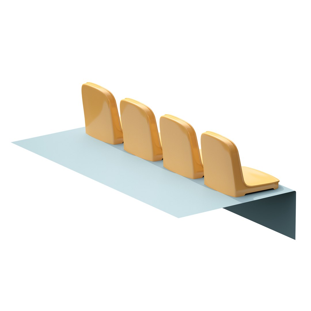 Plastic Chairs Seat Chairs for Stadium model - TurboSquid 2167111