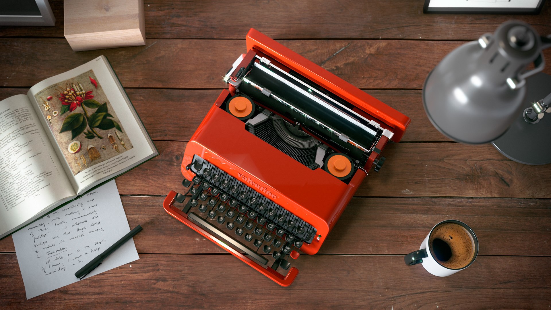 3D Olivetti Valentine Typewriter Model - TurboSquid 1355141