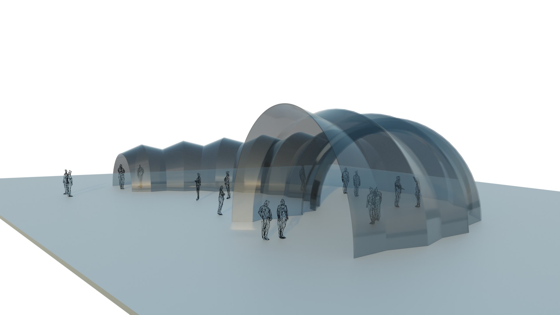 3D model Glass snail tunnel pavilion - TurboSquid 2177564