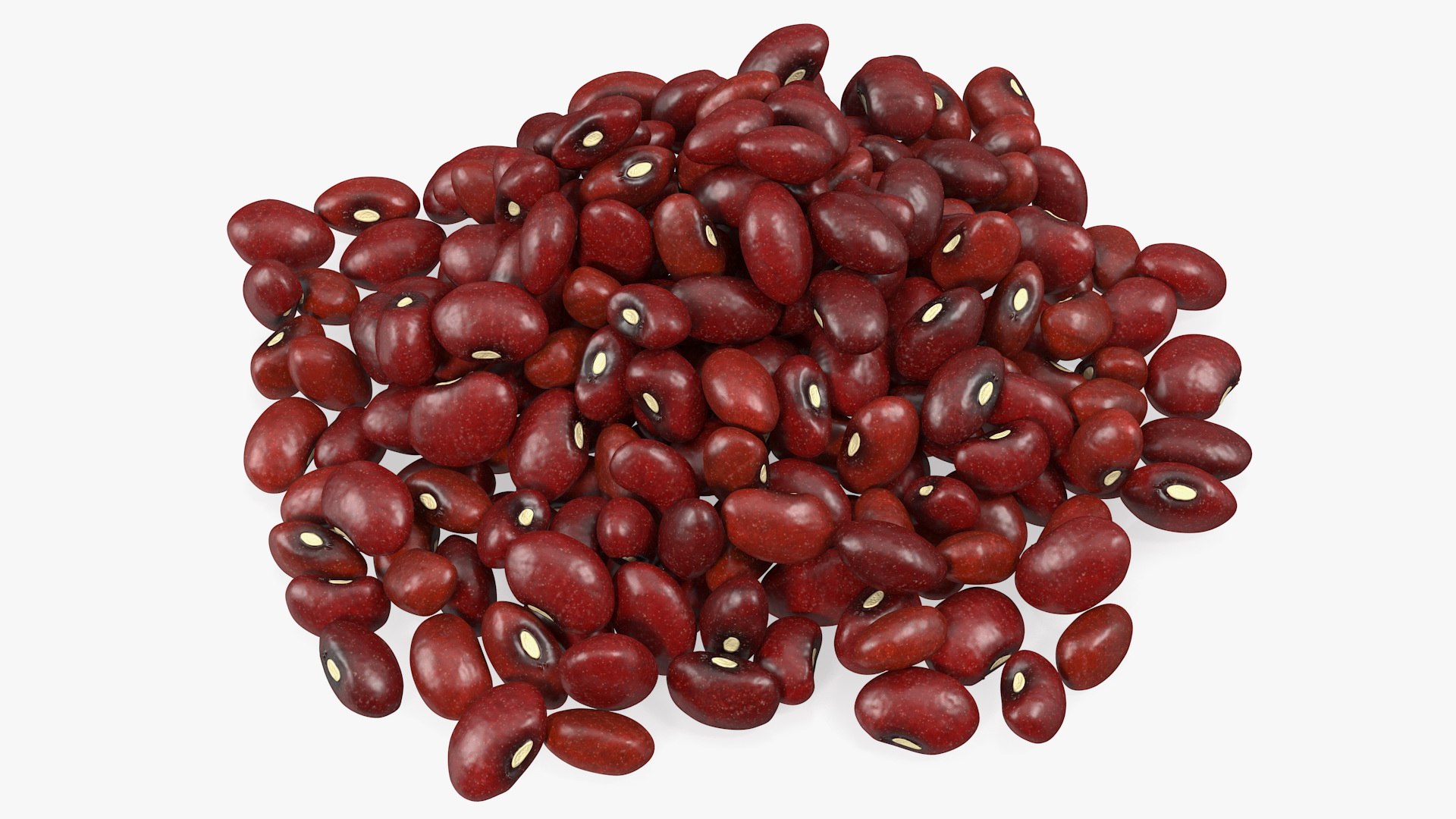 3D dark red kidney beans - TurboSquid 1551354