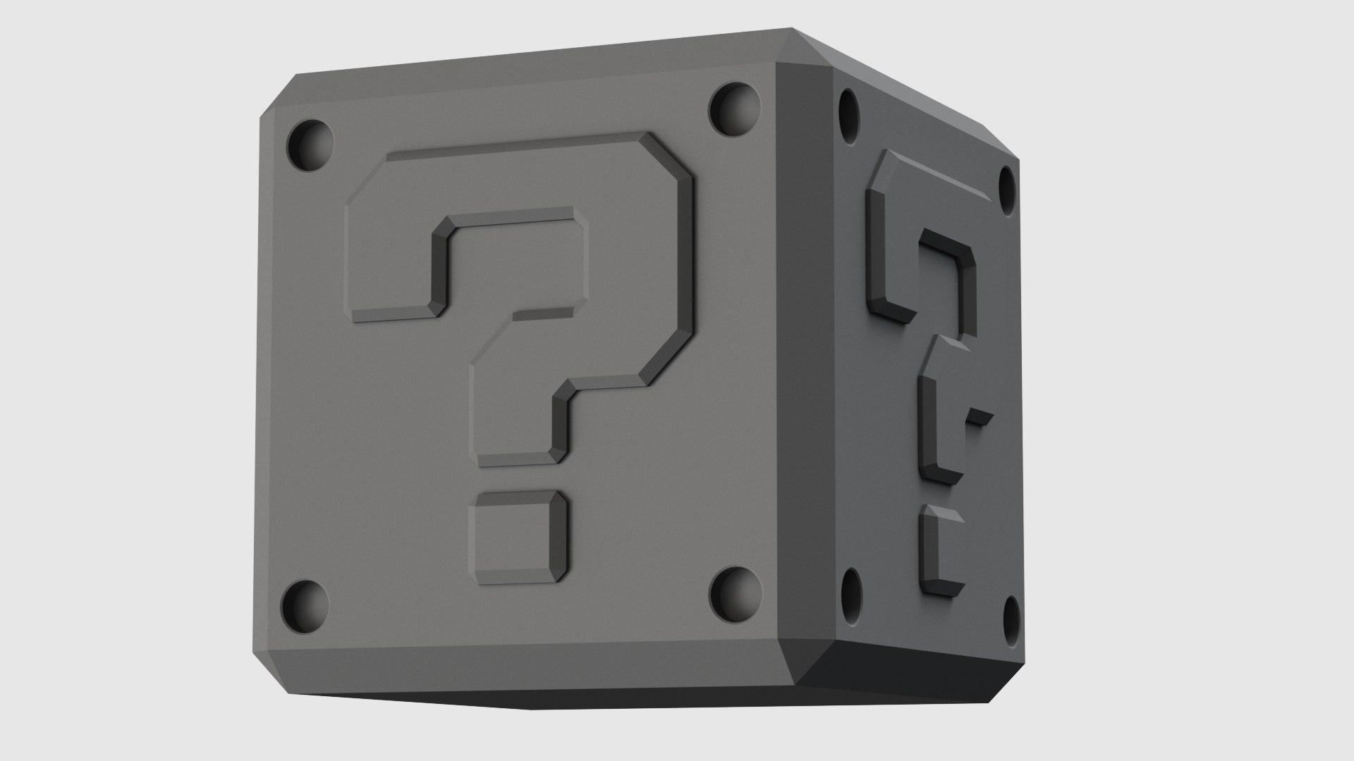3D Mario Question Mark Block Cube Model - TurboSquid 2340548