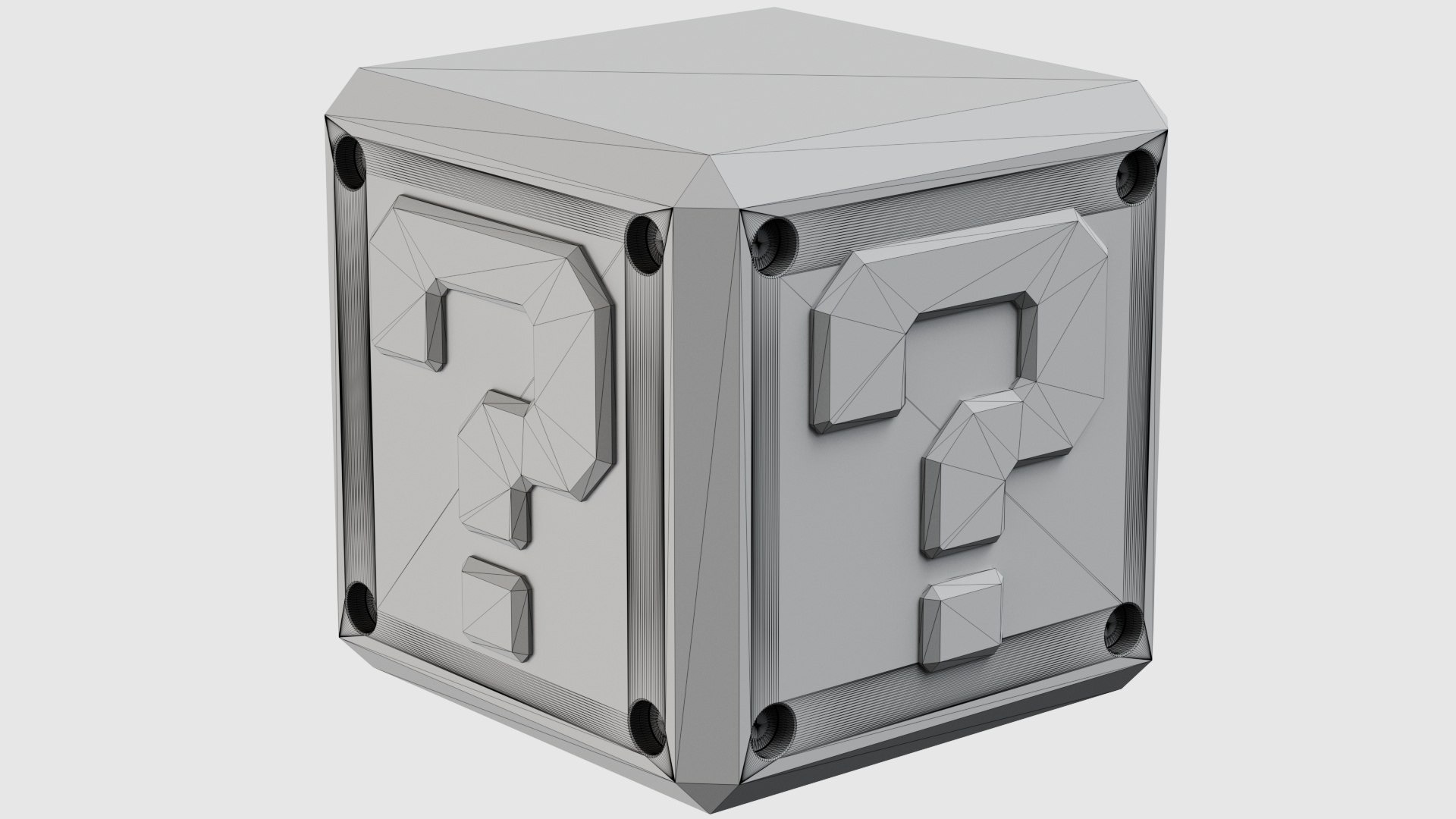 3D Mario Question Mark Block Cube Model - TurboSquid 2340548