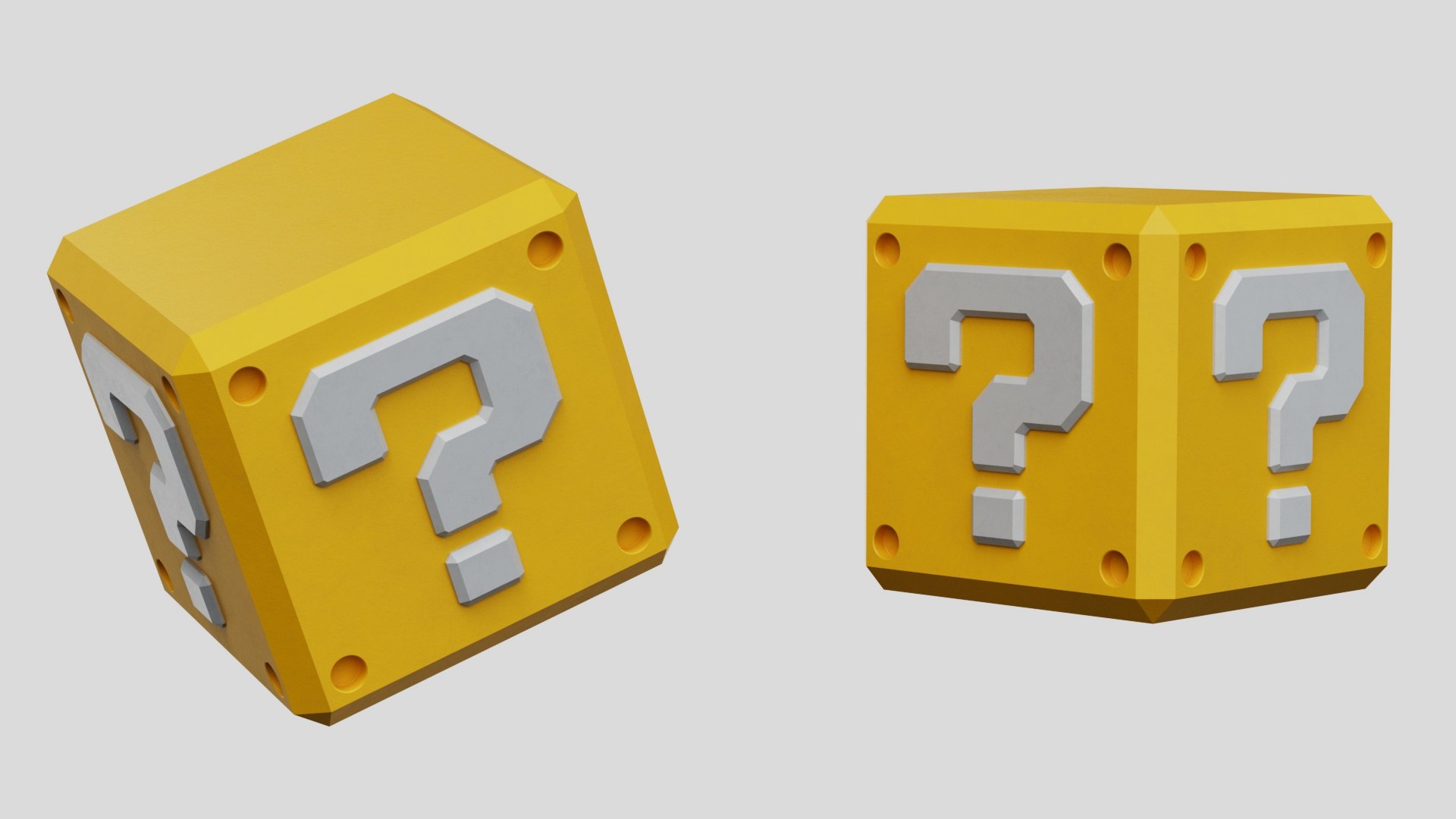 3D Mario Question Mark Block Cube Model - TurboSquid 2340548