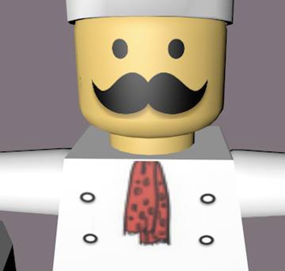3d Lego Chef Character Rigged