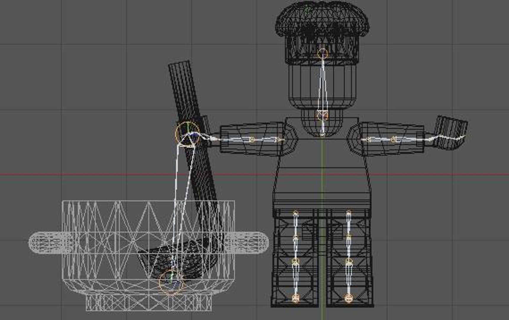 3d Lego Chef Character Rigged