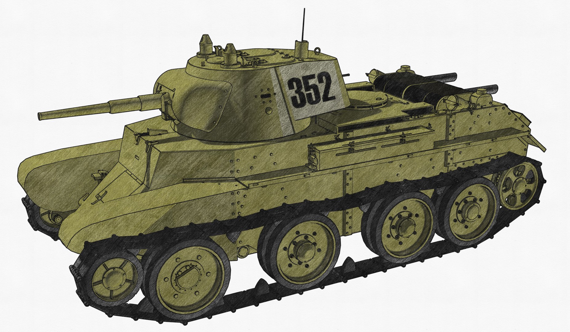 Bt-7 Tank 3d 3ds
