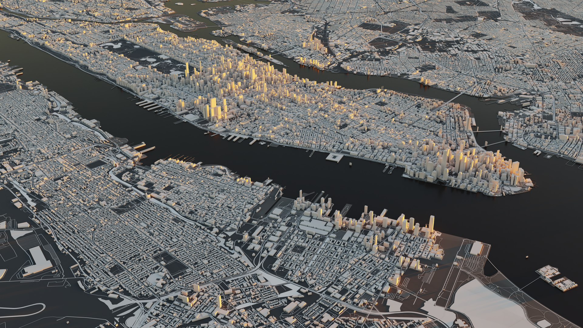 New York map 3D - TurboSquid 1823460