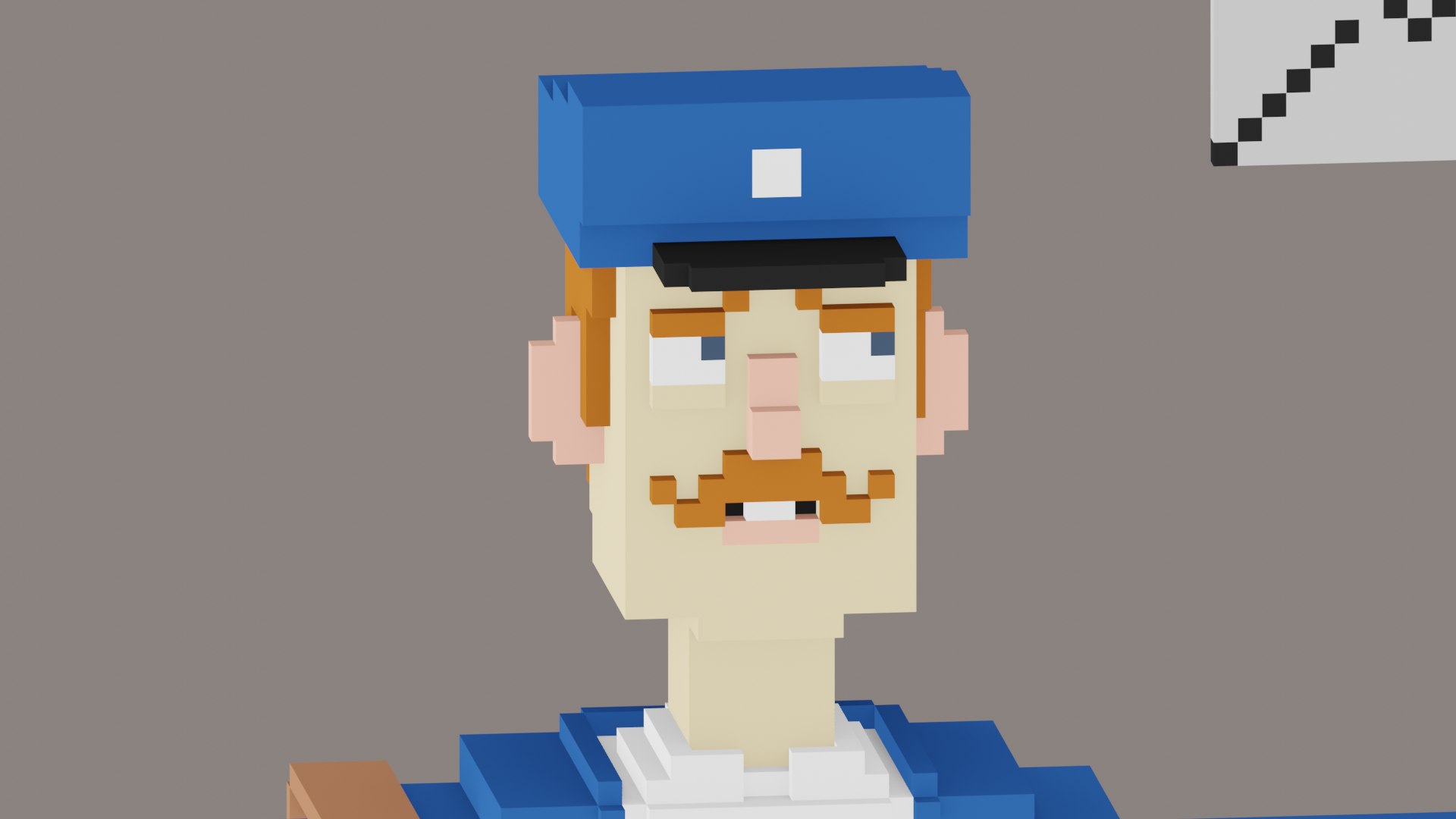 3D Cartoon 8 Bit Voxel Art Postman Holding Mail Low Poly - TurboSquid ...