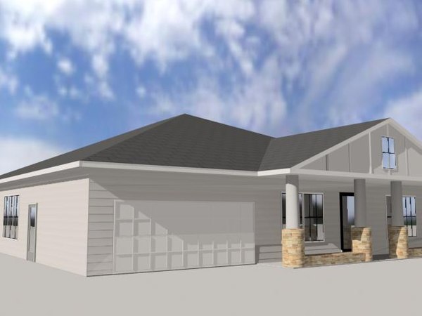 3d 1 story house model