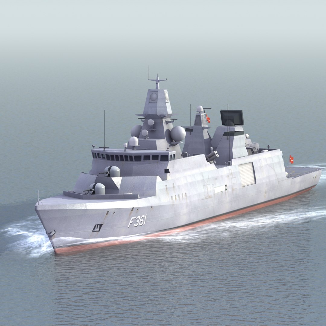 3d Model F361 Iver Huitfeldt Class Frigate