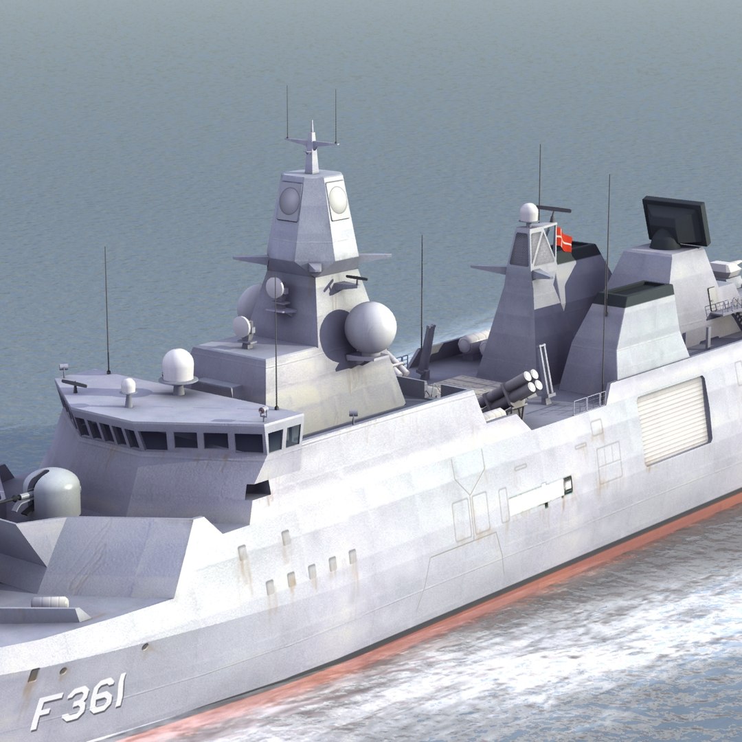 3d Model F361 Iver Huitfeldt Class Frigate