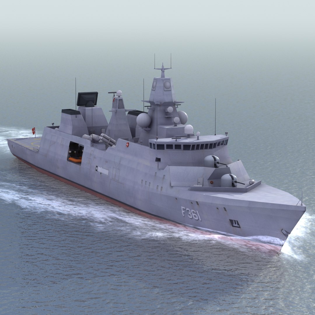 3d Model F361 Iver Huitfeldt Class Frigate