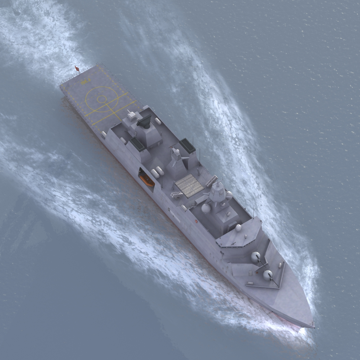 3d model f361 iver huitfeldt class frigate