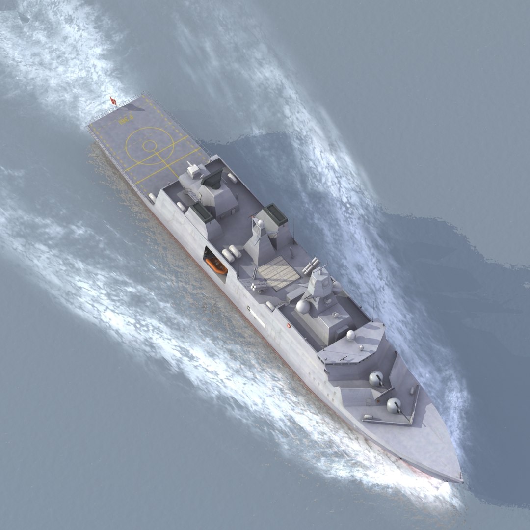 3d Model F361 Iver Huitfeldt Class Frigate