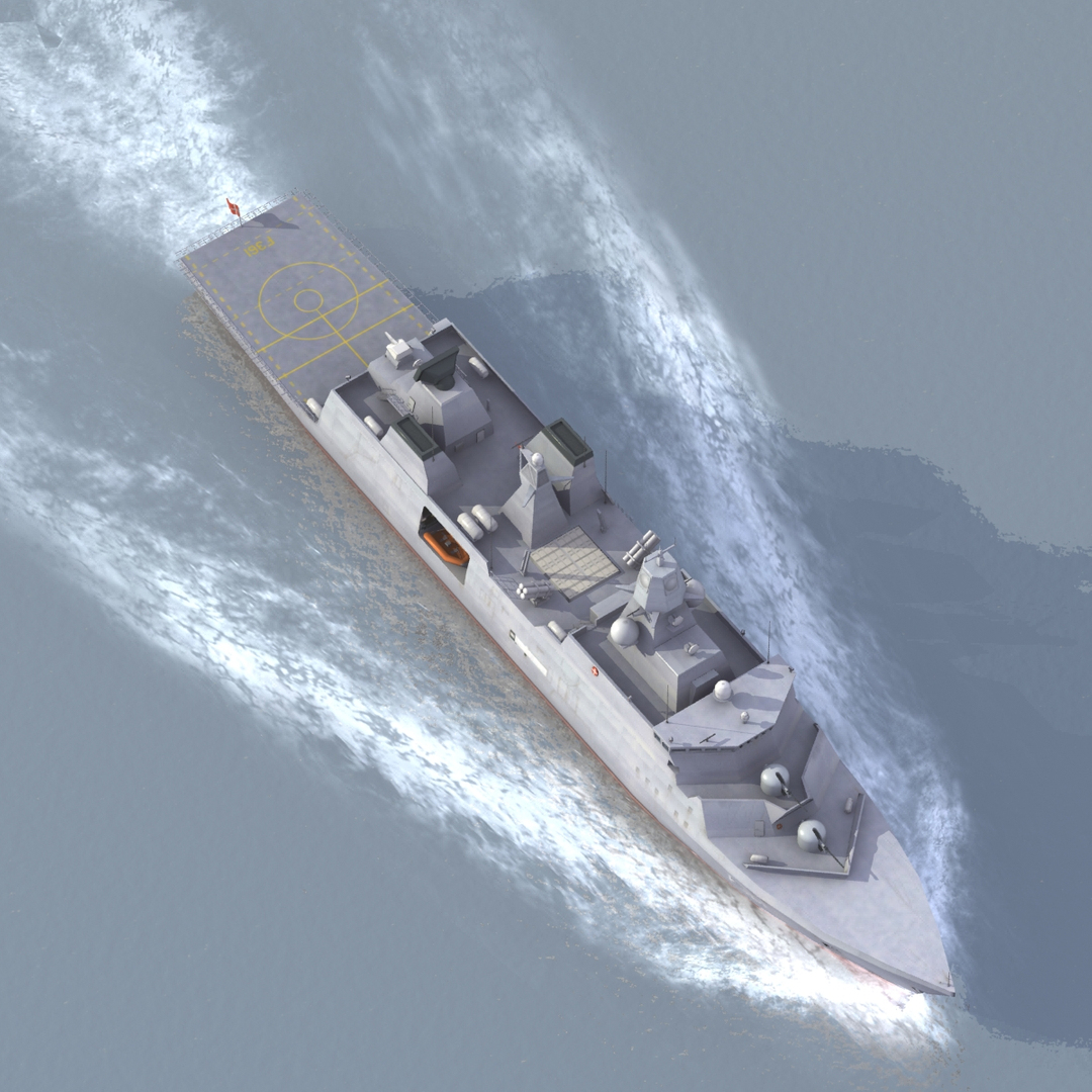 3d model f361 iver huitfeldt class frigate