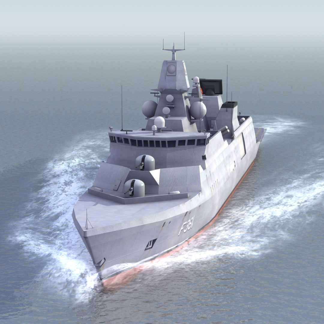 3d model f361 iver huitfeldt class frigate