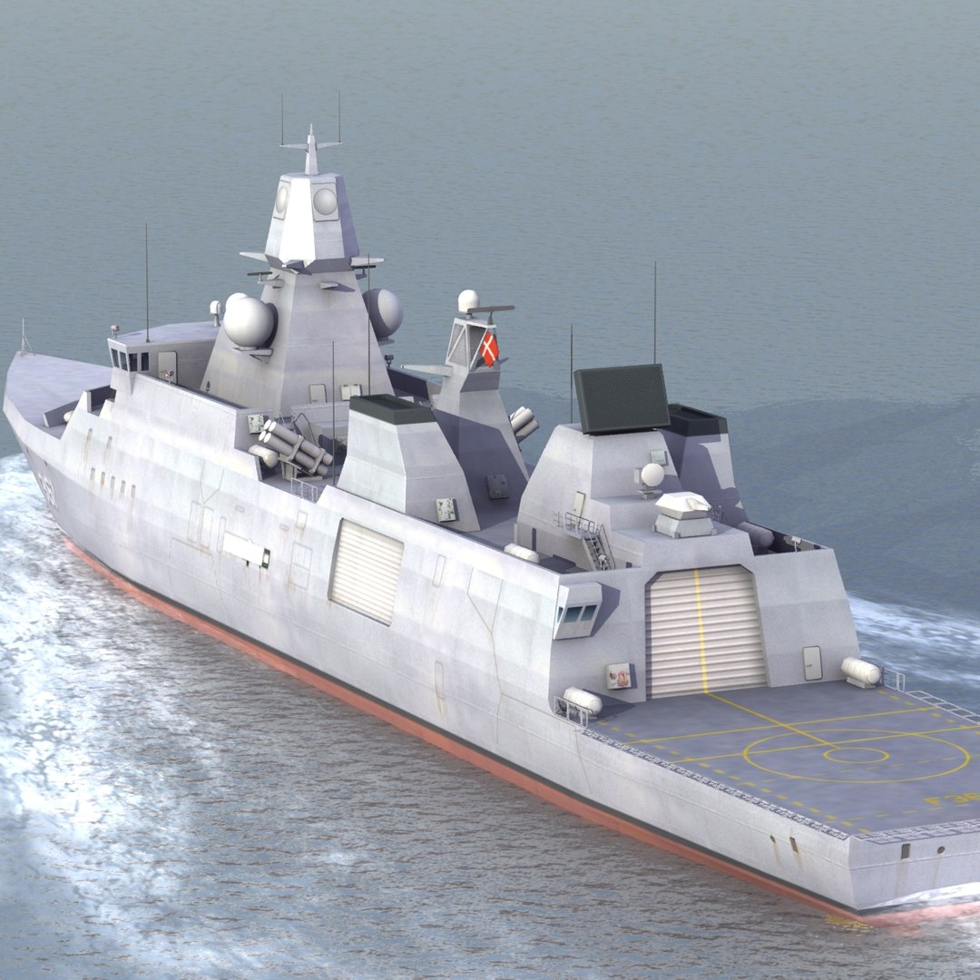3d Model F361 Iver Huitfeldt Class Frigate