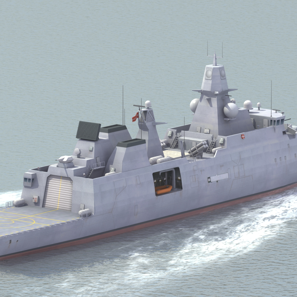 3d model f361 iver huitfeldt class frigate