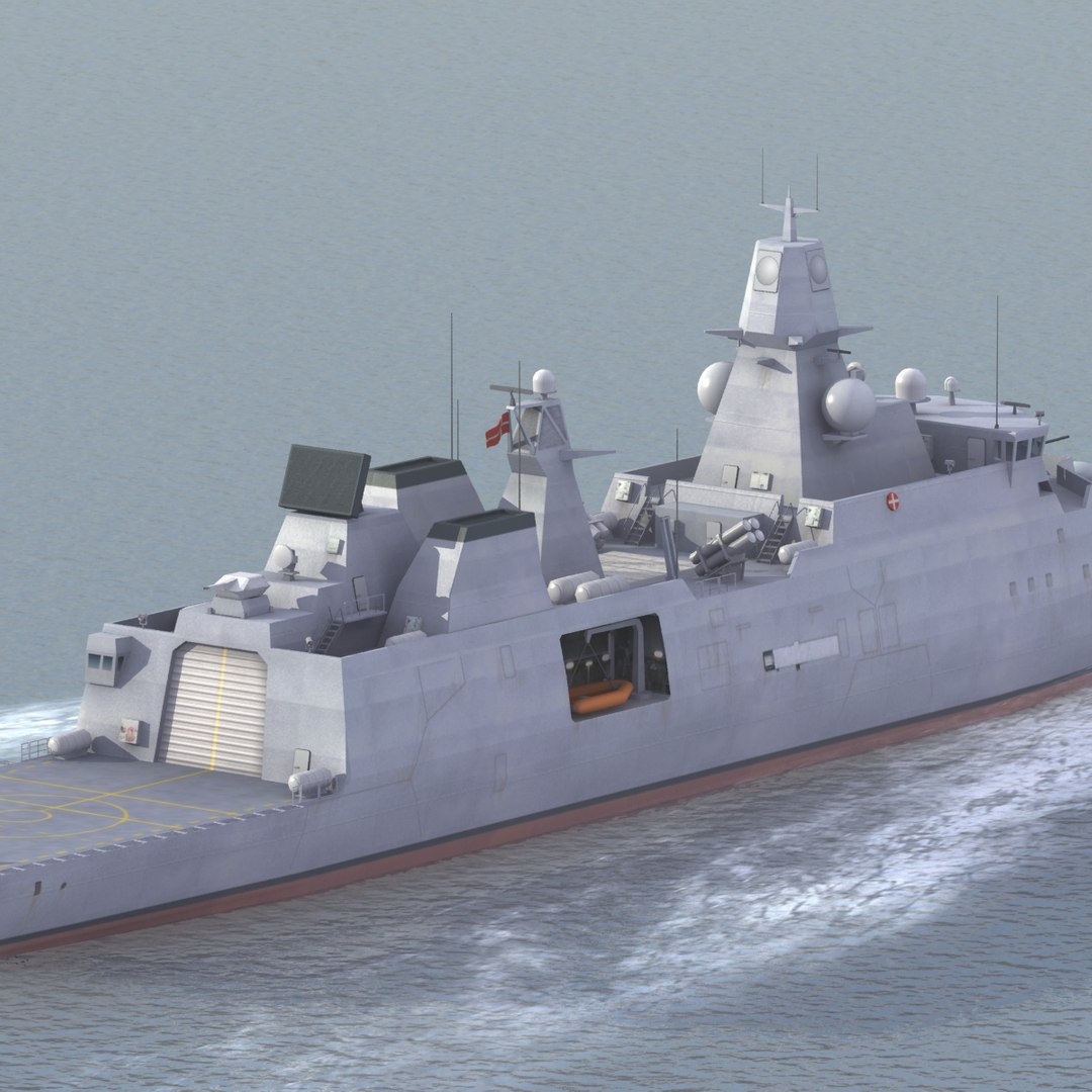 3d Model F361 Iver Huitfeldt Class Frigate