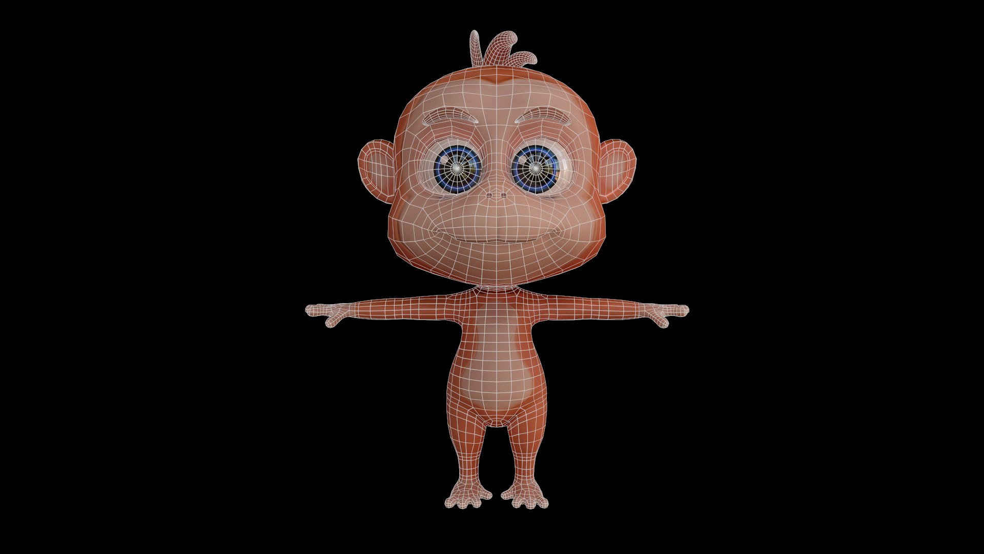 3D Monkey Animal Cartoons Model - TurboSquid 1385001