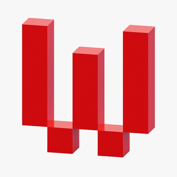 modelo 3d Pixel Letter W - TurboSquid 1981909