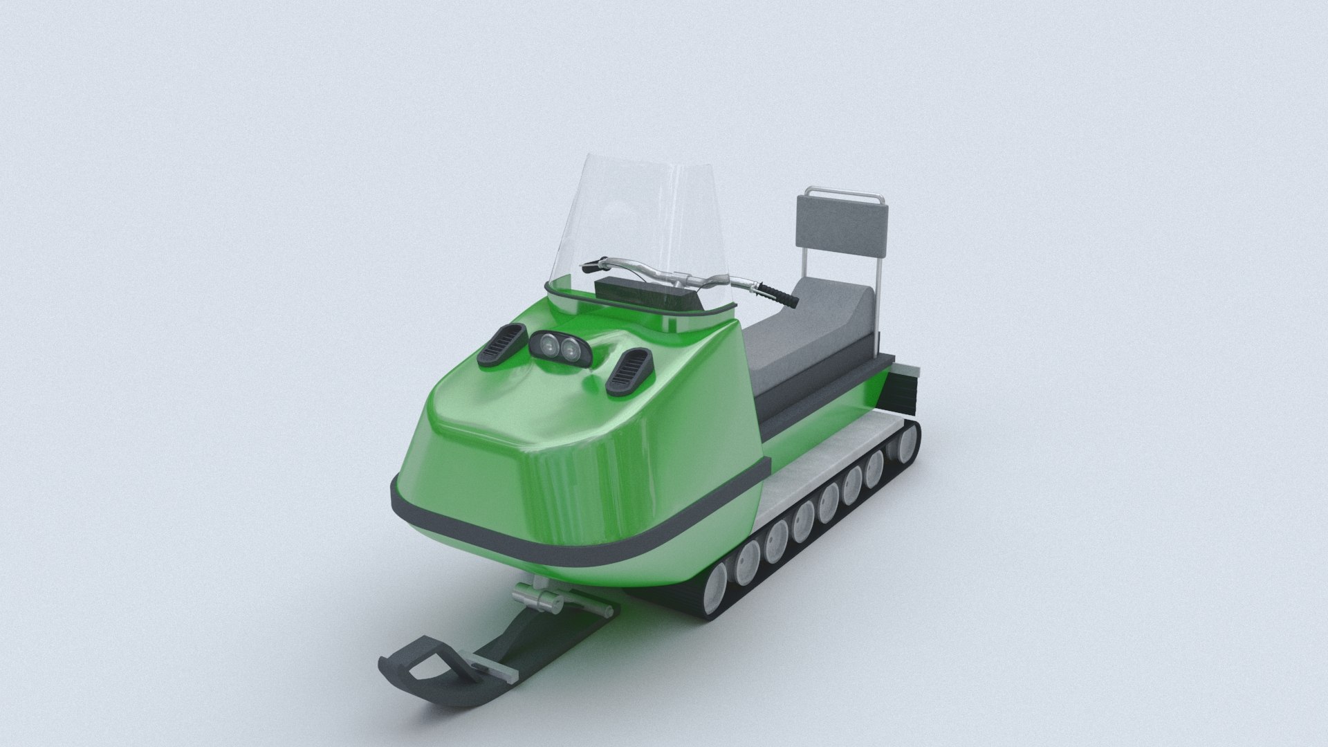 Vintage Snowmobile Model - TurboSquid 1179270