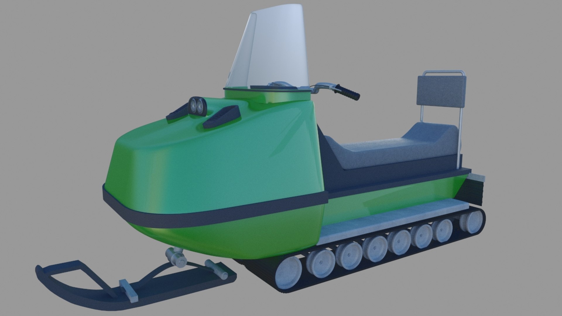 Vintage Snowmobile Model - TurboSquid 1179270