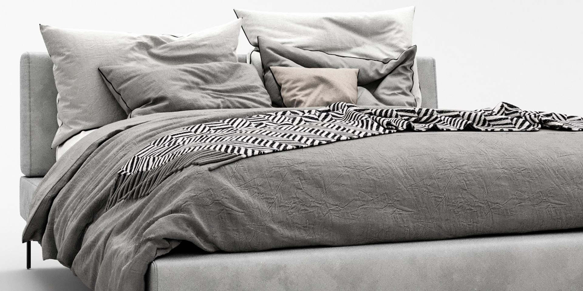 3D Charles Bed B Italia - TurboSquid 1402073