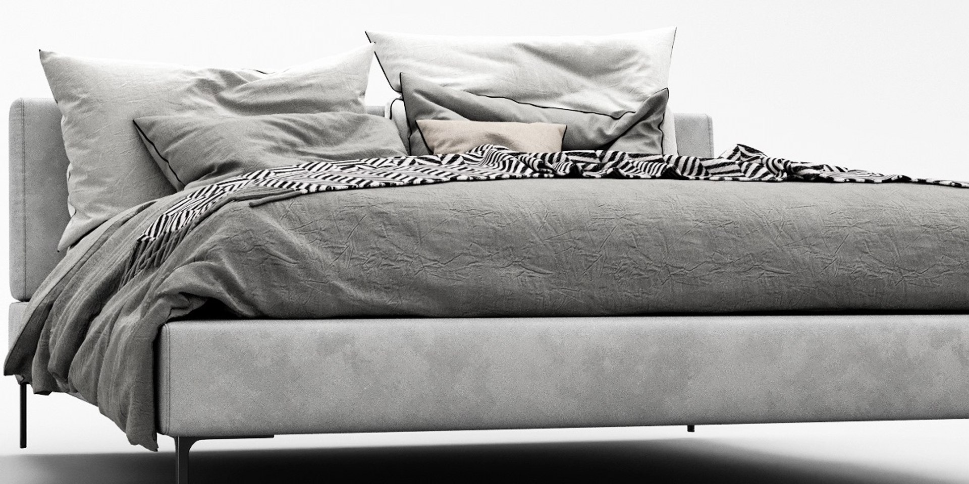 3D Charles Bed B Italia - TurboSquid 1402073