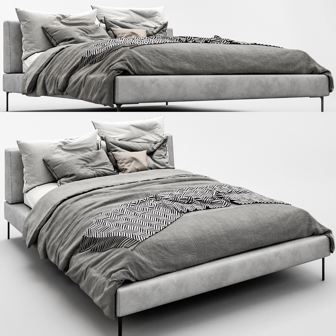 3D Charles Bed B Italia - TurboSquid 1402073