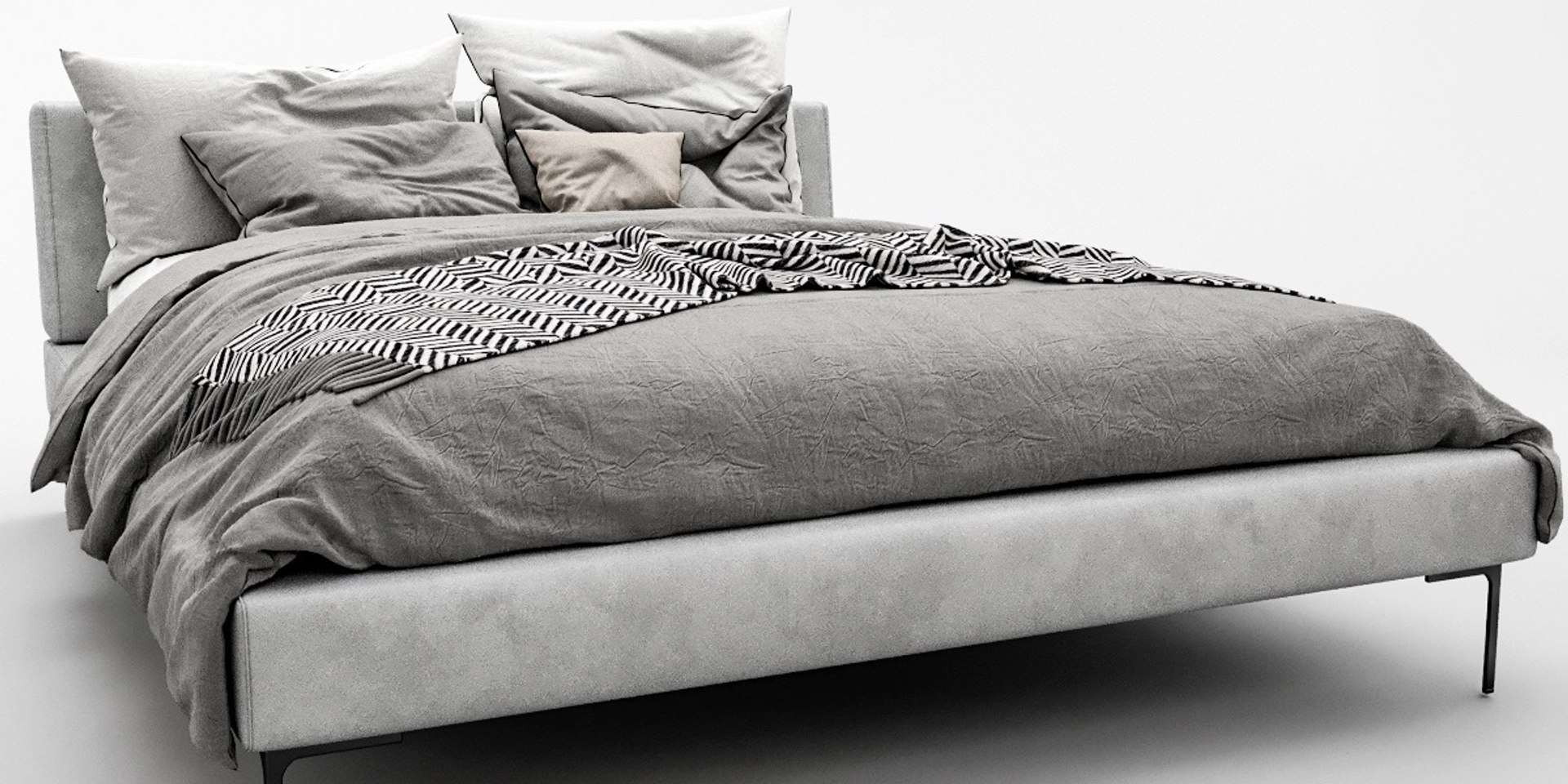 3D Charles Bed B Italia - TurboSquid 1402073