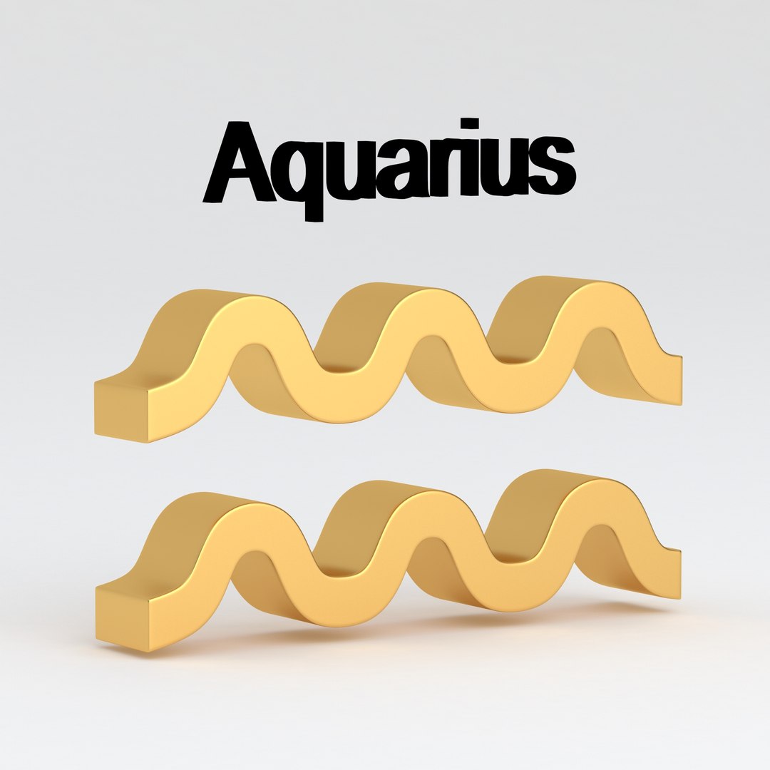 Astrological Sign Aquarius Model - TurboSquid 2472360