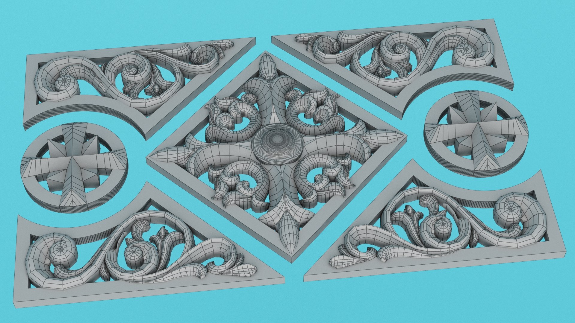 3D Panel With Patterns 3D Model Molding - TurboSquid 1775614